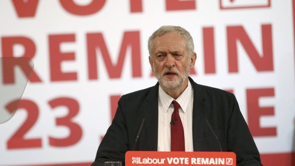 Corbyn's late arrival to EU battle - BBC News