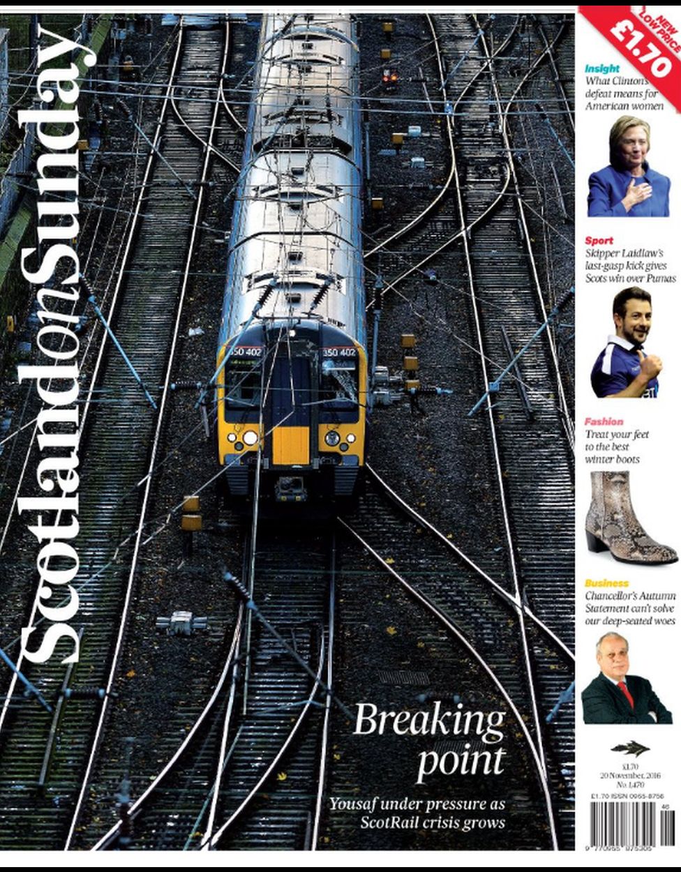 Scotland's papers: ScotRail 'crisis' and T in the Park 'switch' - BBC News