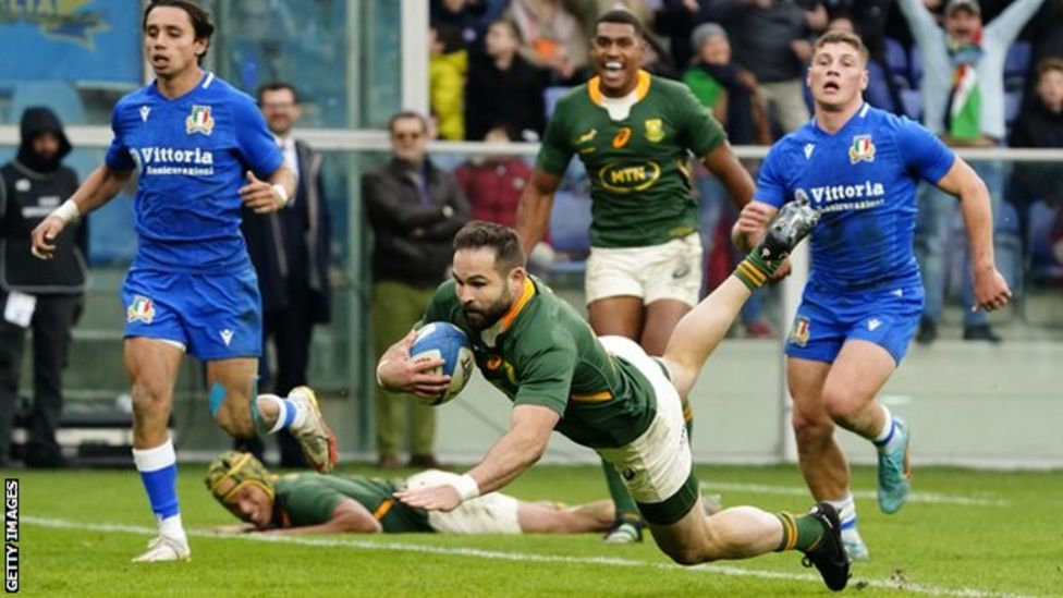 Italy 21-63 South Africa: Springboks bounce back with big win - BBC Sport