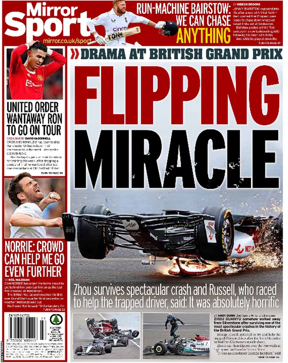 Monday's back pages - BBC Sport