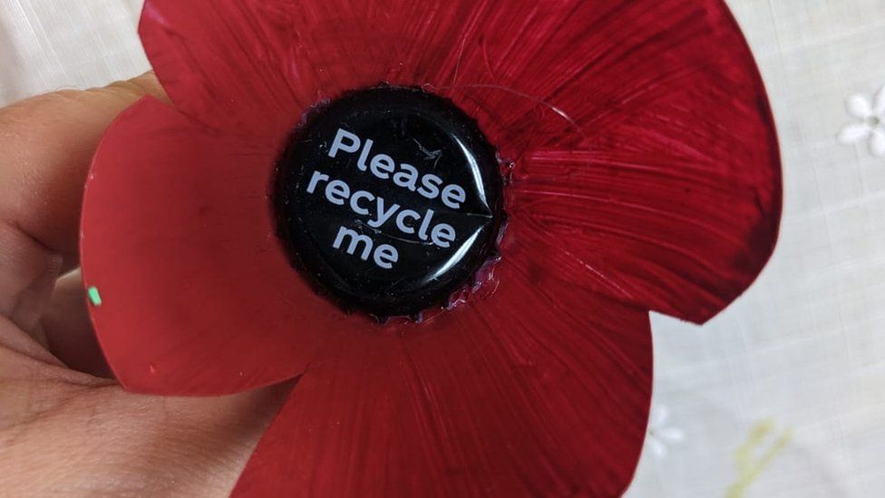 Oxford care home residents create poppies out of plastic bottles - BBC News