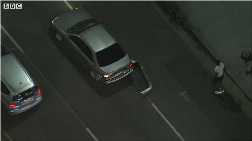 US police arrest soldier after stolen armoured vehicle chase - BBC News