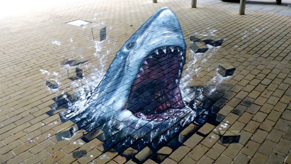 Newcastle artist creates huge floor mural on disused quayside bus lane ...