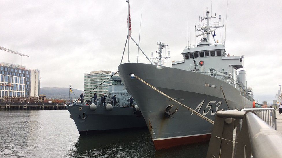Nato flotilla docks in Belfast for weekend - BBC News