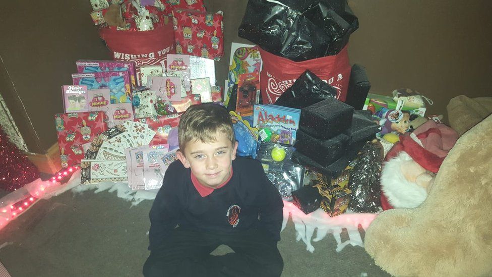 Boy, eight, creates Santa's grotto to help hospital that saved his ...