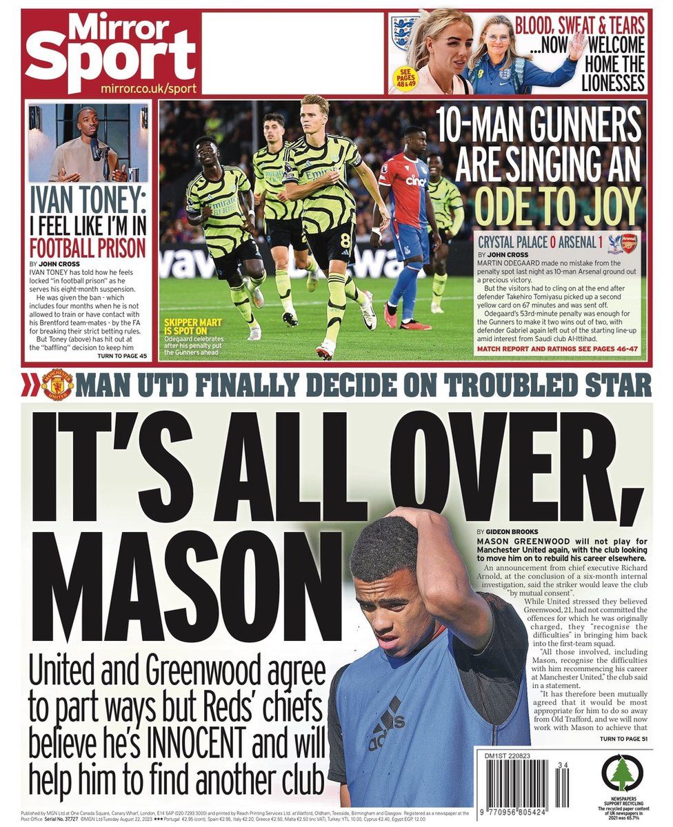 Tuesday's papers - BBC Sport