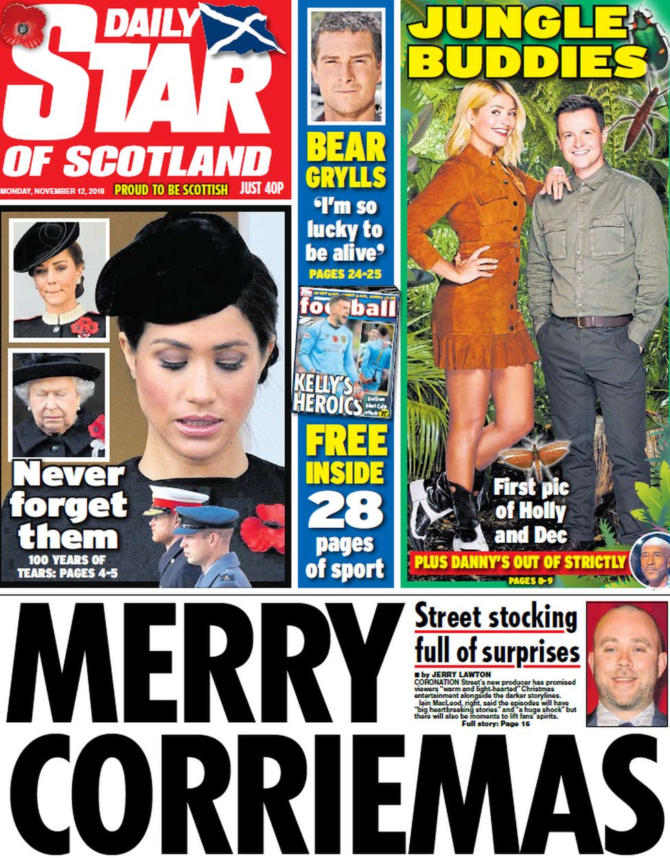 Scotland's papers: The nation remembers the fallen - BBC News