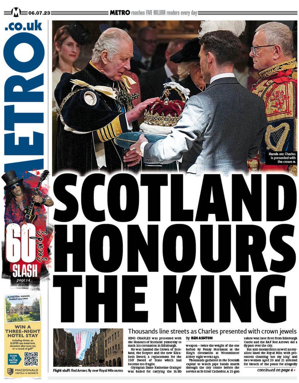 Scotland's papers: 'Crown and glory' for King Charles - BBC News