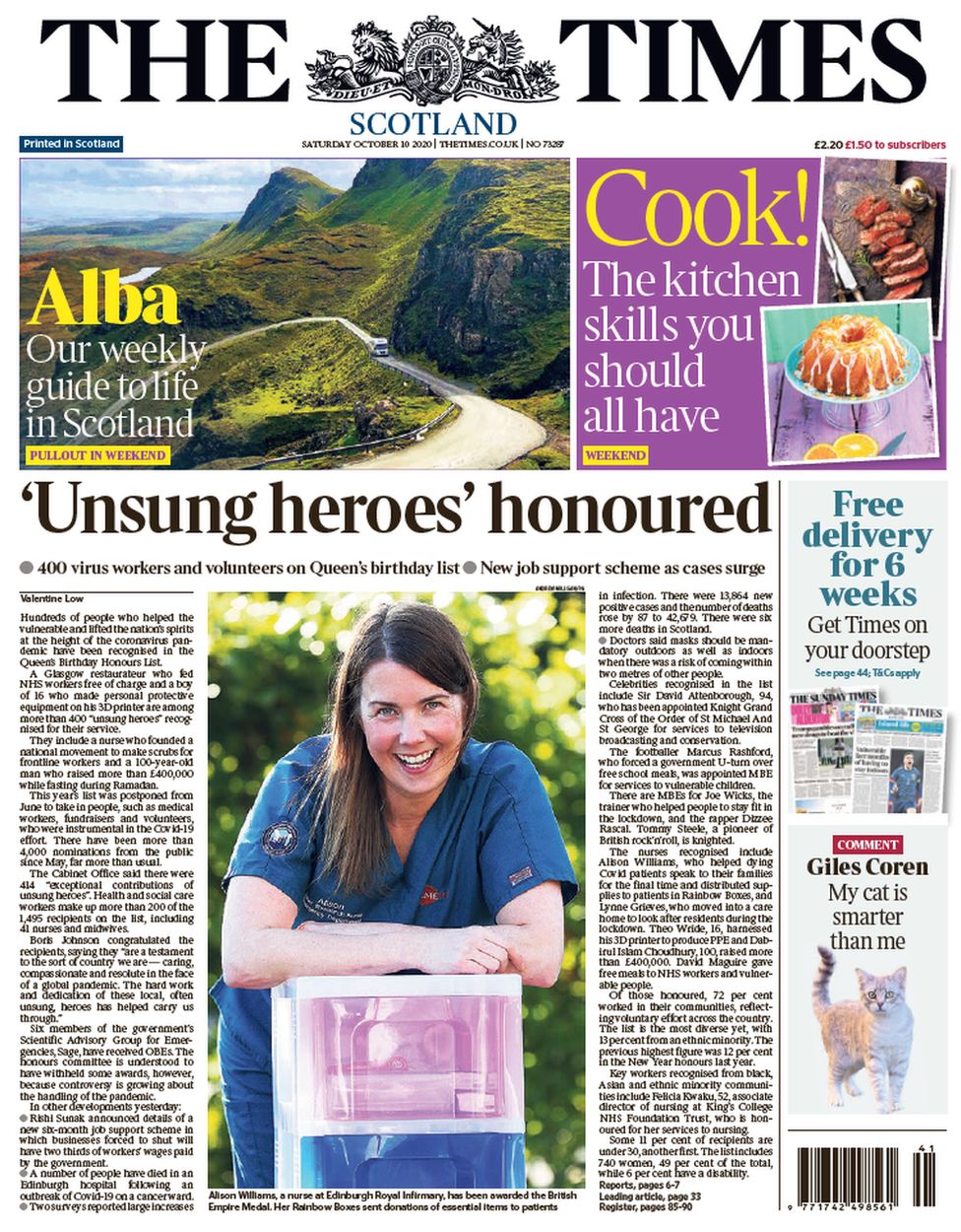 Scotland's papers: Cafe axe 'muddle' and Covid heroes honoured - BBC News