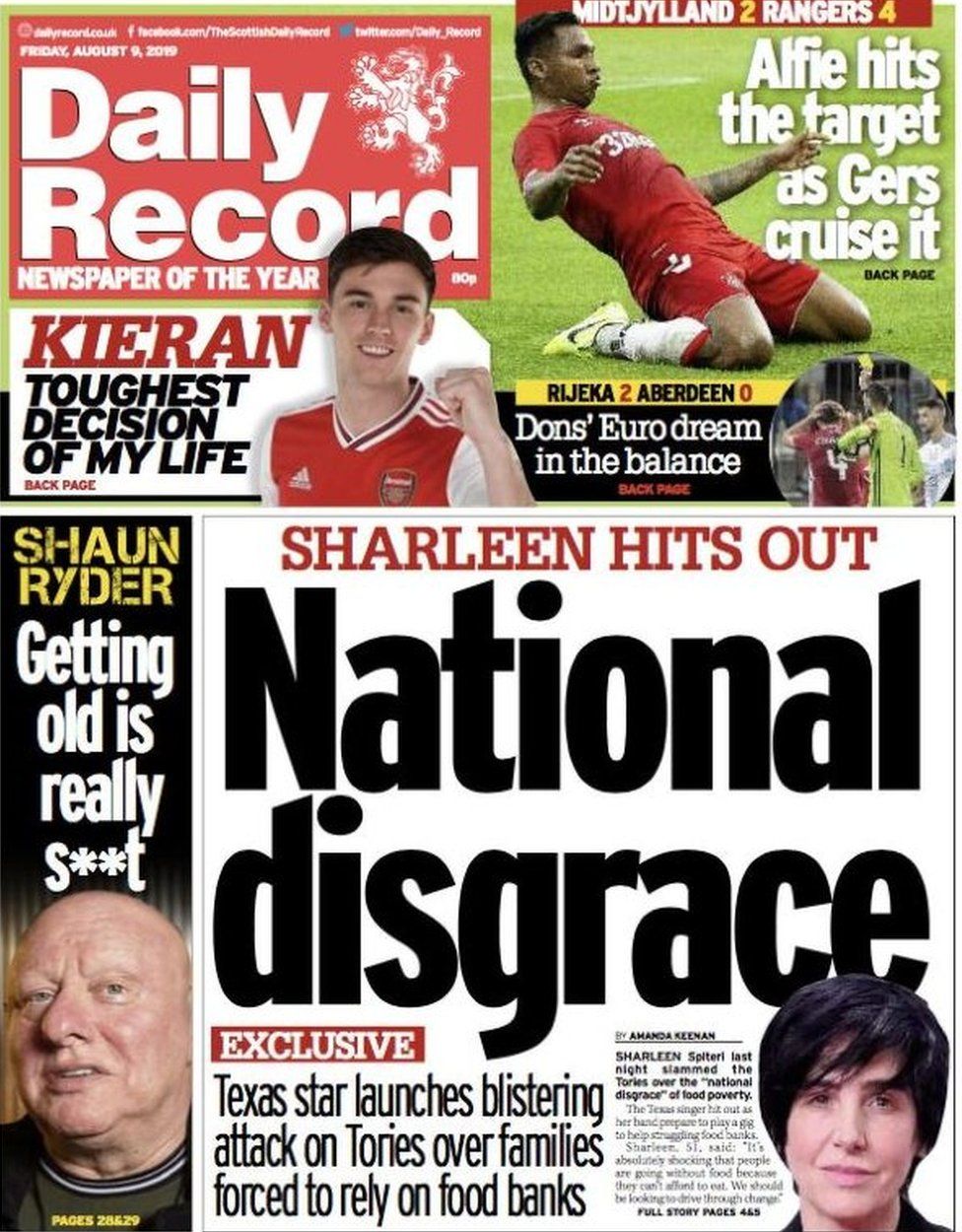 Scotland's papers: Rangers court case and flooding fears - BBC News