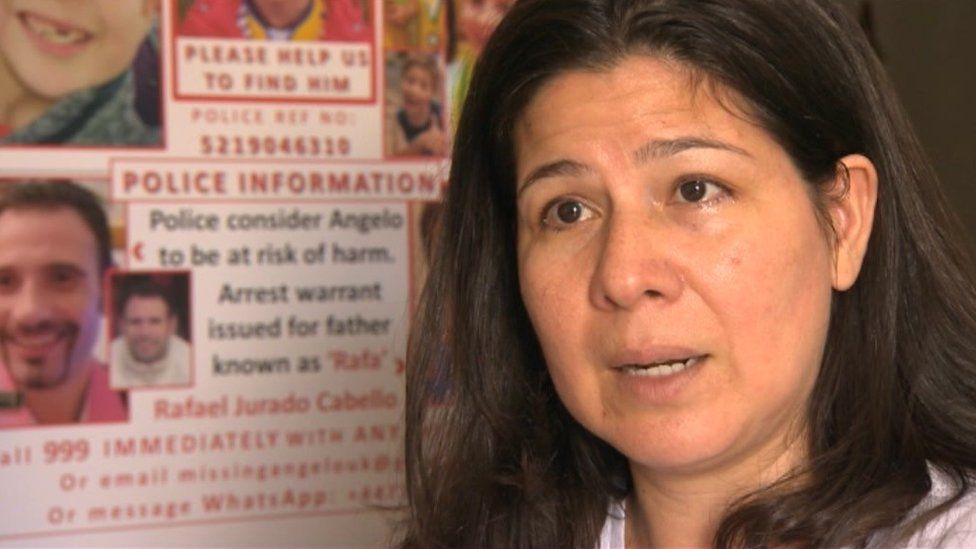 Missing Angelo Jurado-Marmolejo's mother stages march in Spain - BBC News