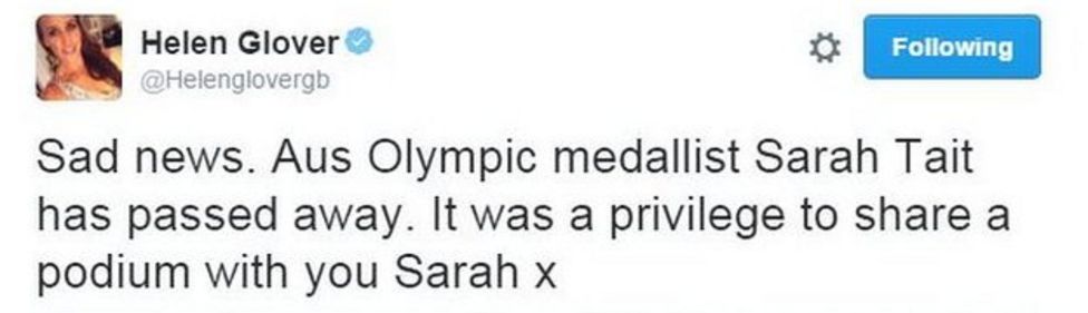 Sarah Tait: Australia's London 2012 rowing medallist dies aged 33 - BBC ...