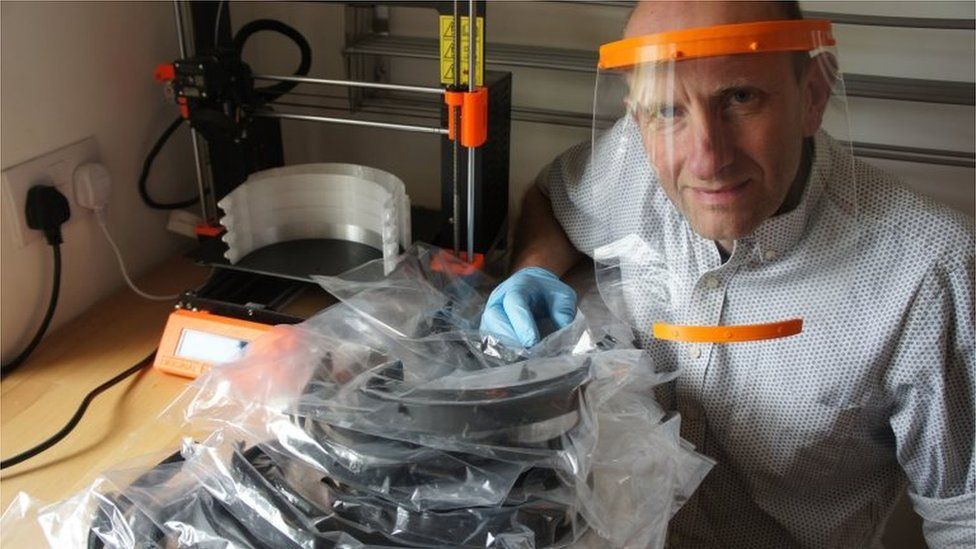 Masked Singer costume maker now making NHS face shields - BBC Newsround