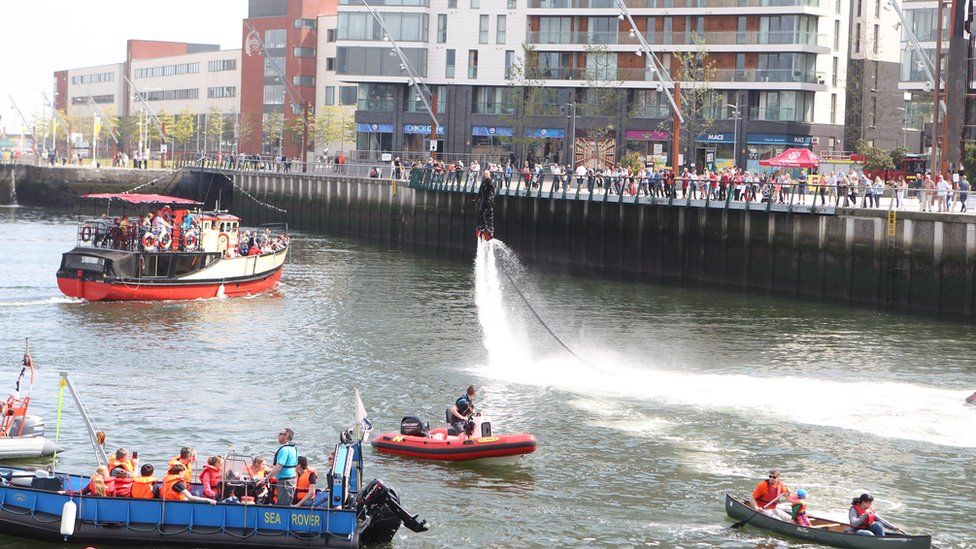 Belfast: Sun shines on Titanic Maritime Festival - BBC News
