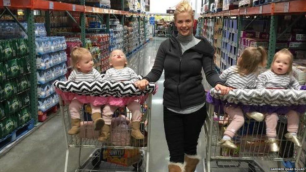 Meet the mum with quadruplet toddlers - BBC News