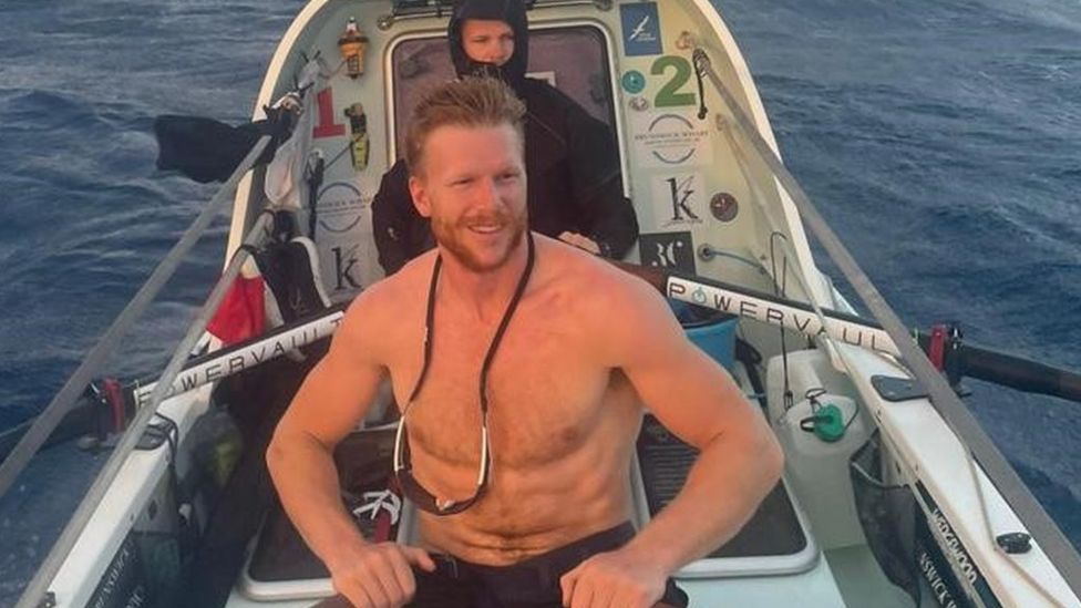 Devon brothers complete Atlantic rowing challenge - BBC News