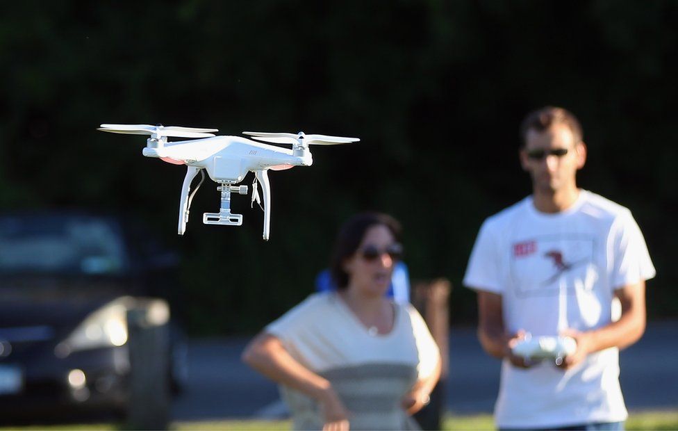 Drones and planes in mid-air near misses increase - BBC News