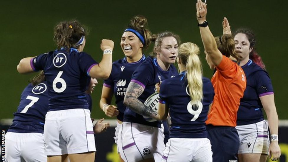 Scotland reach World Cup with 59-3 win over Colombia - BBC Sport
