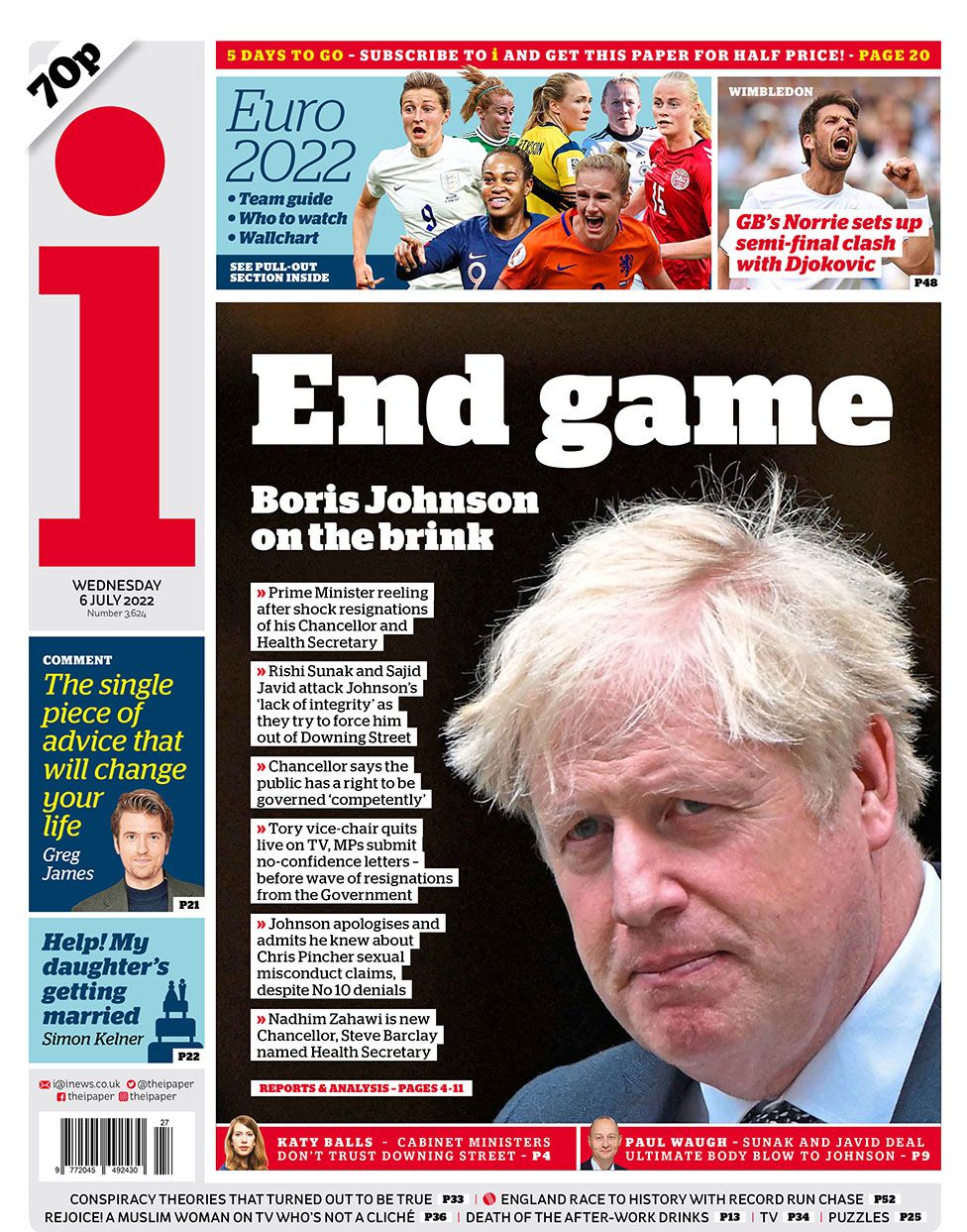 Newspaper headlines: 'Johnson on the brink' - BBC News