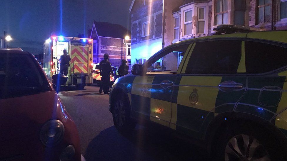 Cardiff stabbings: Man arrested and three in hospital - BBC News