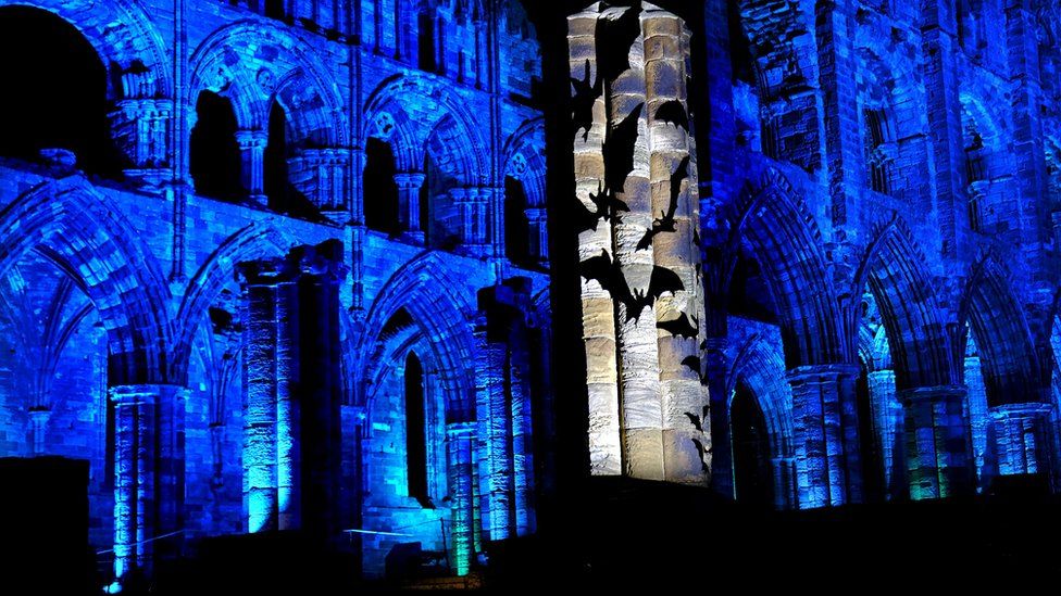 Whitby Abbey marks Dracula anniversary with bat projection - BBC News
