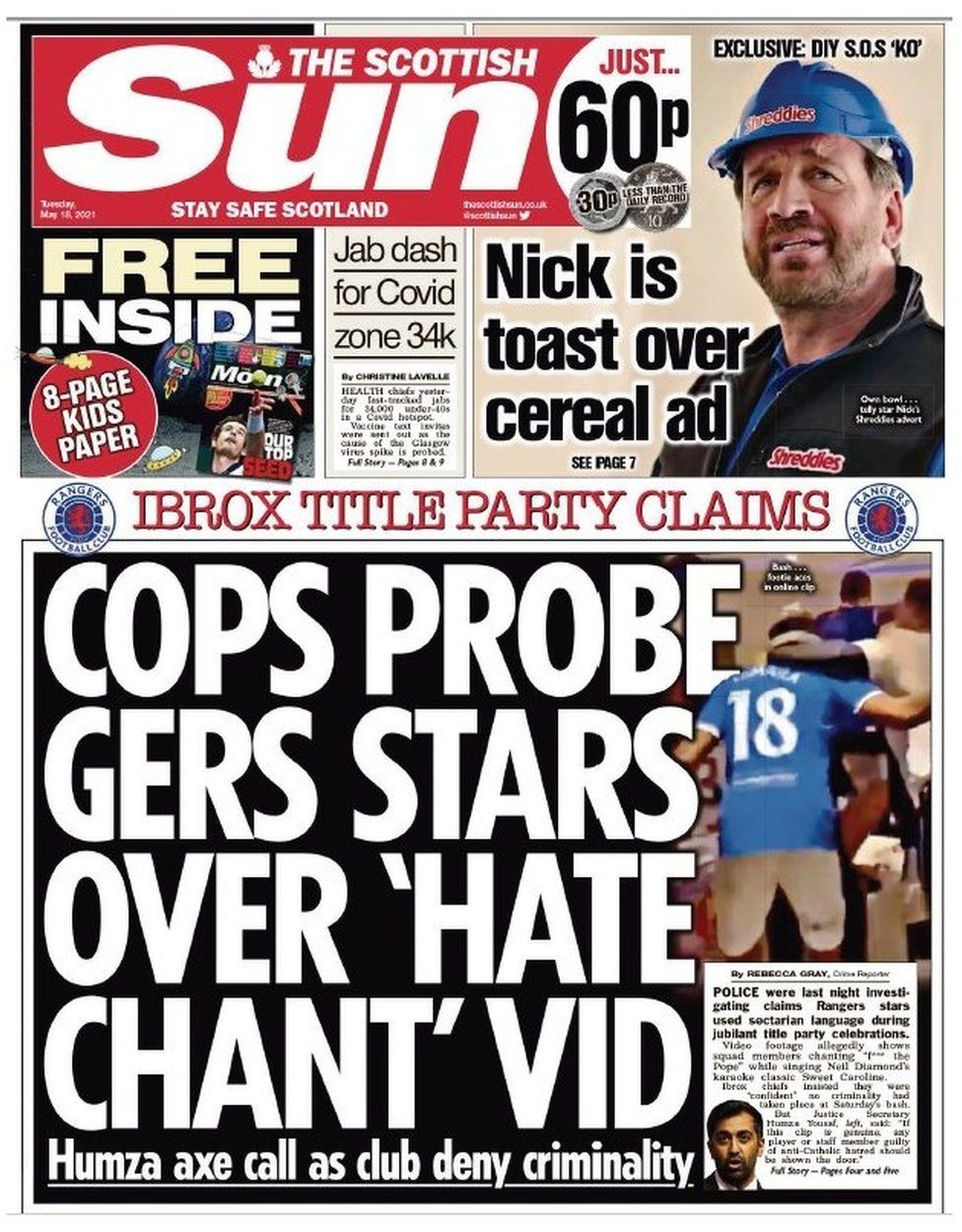 Scotland's papers: Lockdown fears and Rangers video row - BBC News