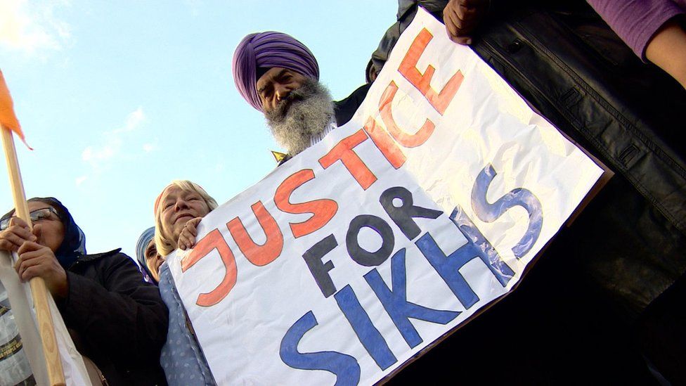 Sikhs protest against Indian abuses - BBC News