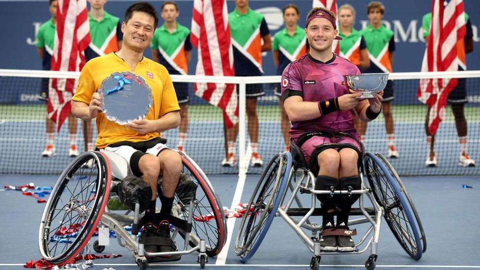 US Open: Alfie Hewett wins men's wheelchair tennis - BBC Newsround