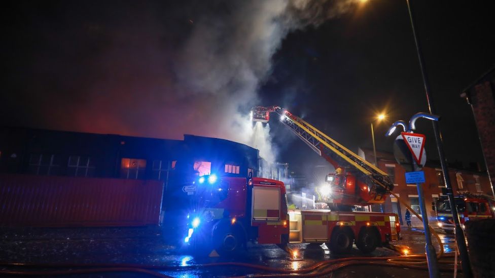 Homes evacuated due to huge fire at music festival business warehouse ...