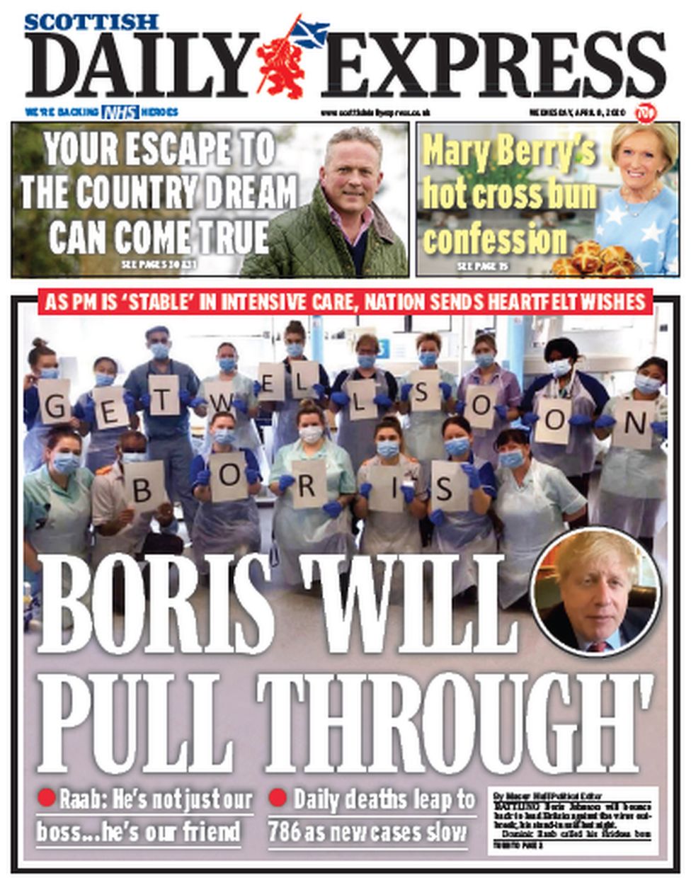 Scotland's papers: Boris battles on and miracle in Perthshire - BBC News