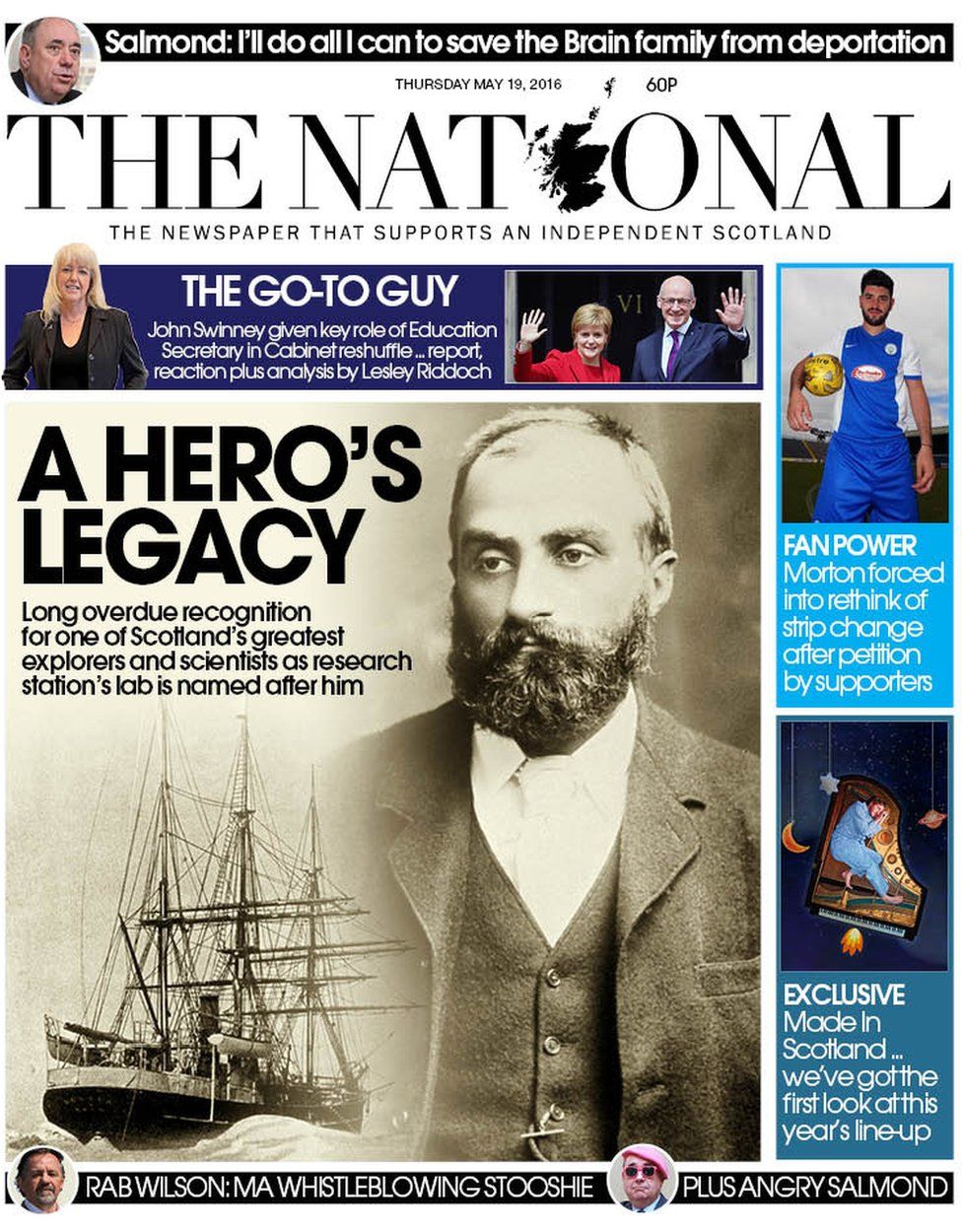 Scotland's papers: Cabinet reshuffle and 'sleaze' probe - BBC News