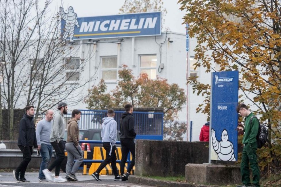 Michelin workers' shock at factory closure - BBC News