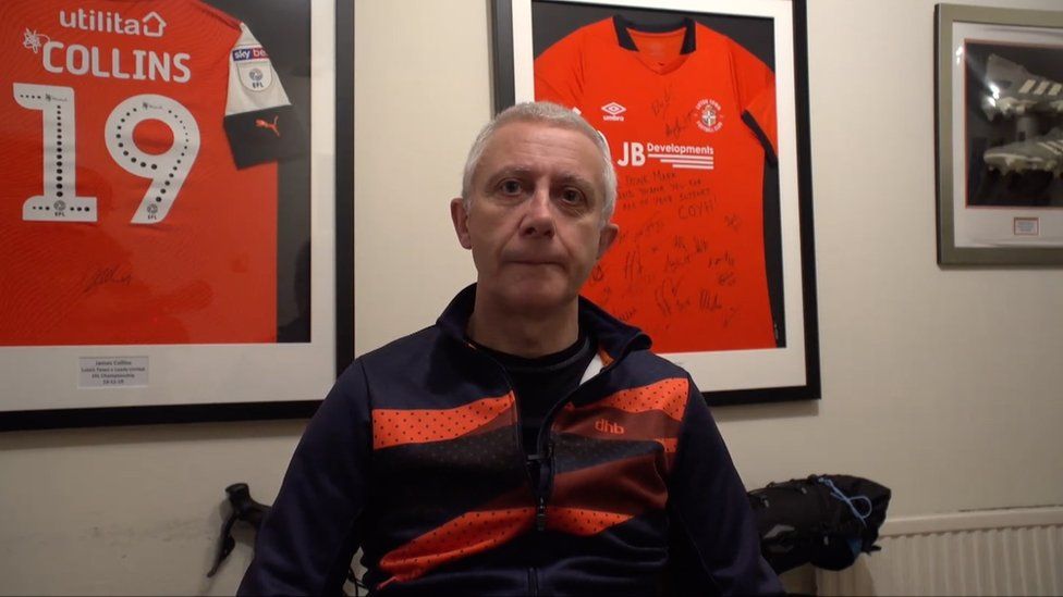 Luton Town fan to ride to every away game this season for charity - BBC ...