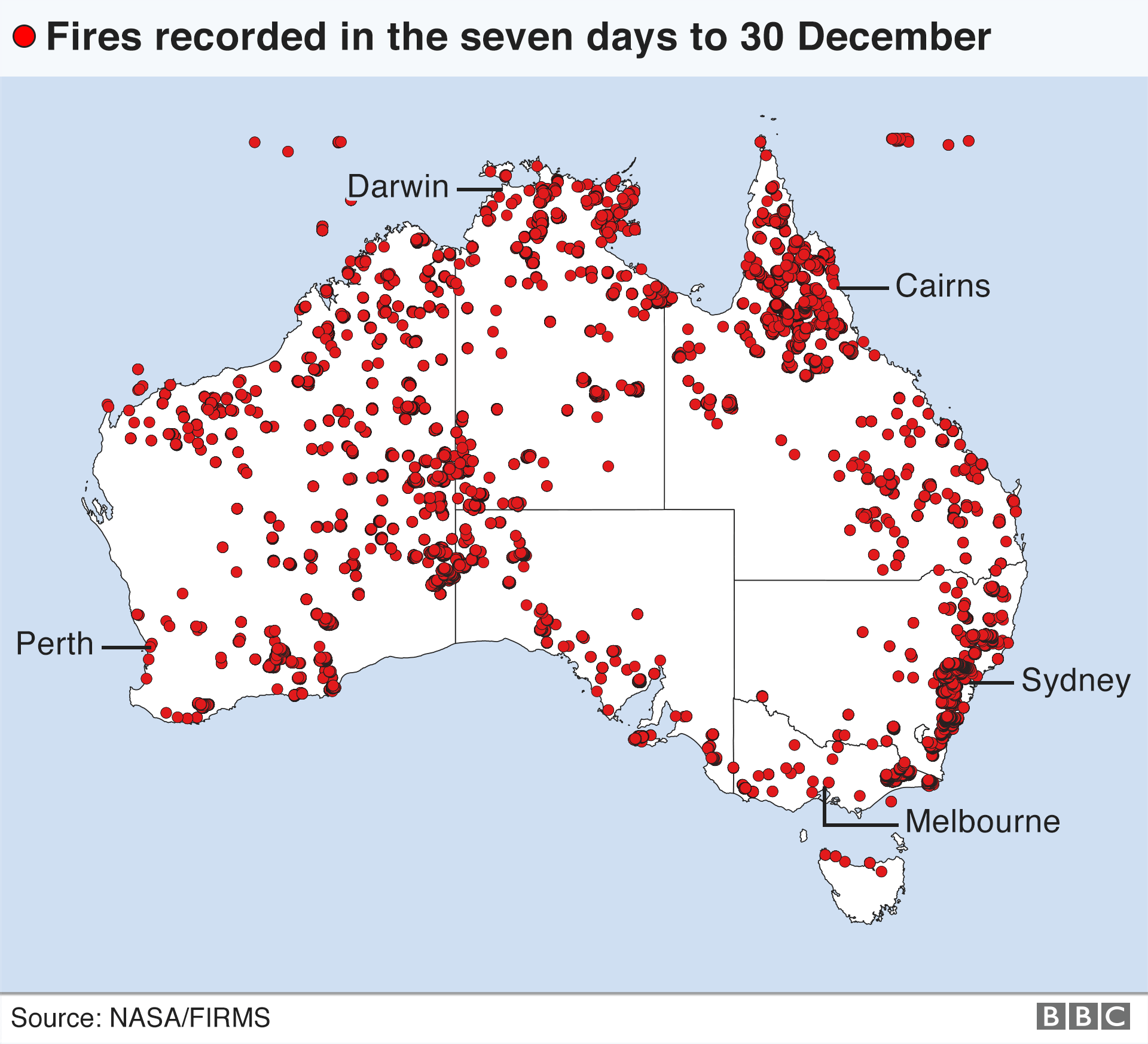 Australia fires worsen as every state hits 40C - BBC News