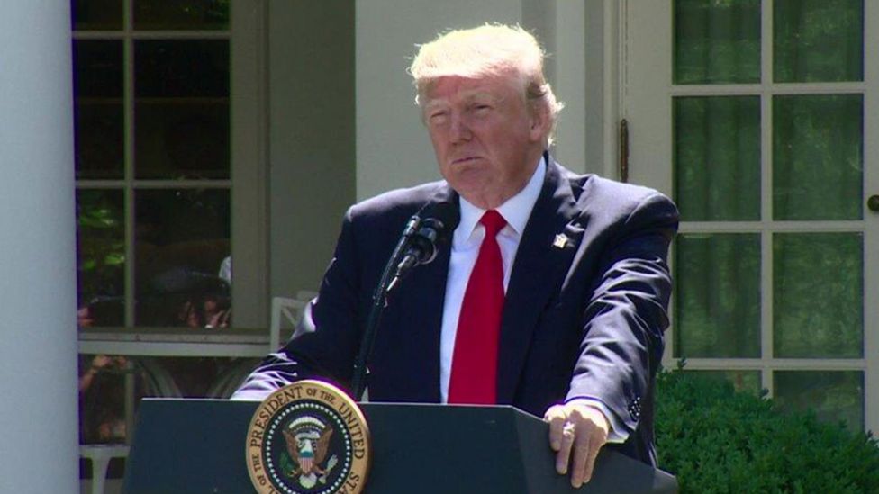 Paris Climate Deal Trump Pulls Us Out Of 2015 Accord Bbc News