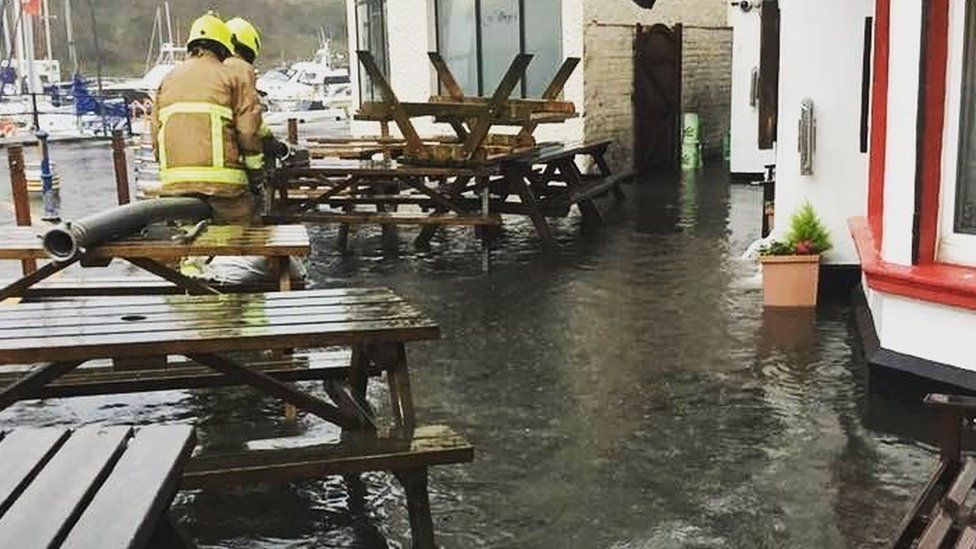 Dog swept away as rainfall causes floods on Isle of Man - BBC News
