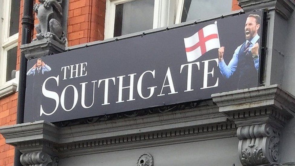 Euro 2020: Roads and pubs renamed after England team - BBC News