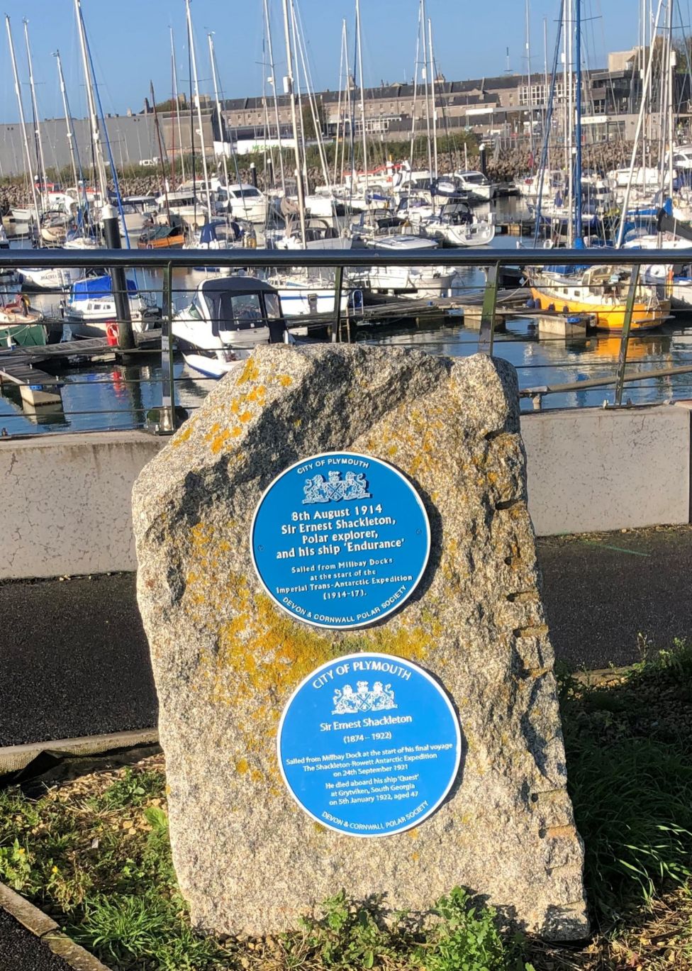 Shackleton plaques go missing from Plymouth dockside - BBC News