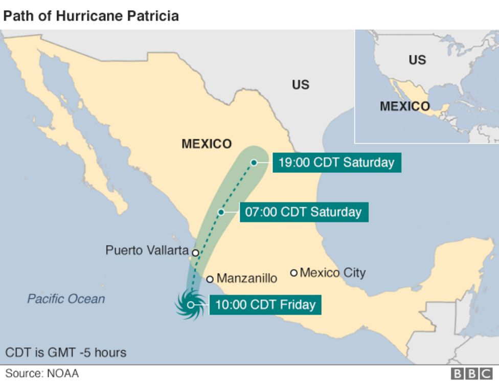 Hurricane Patricia: Mexico awaits 'strongest ever' storm - BBC News