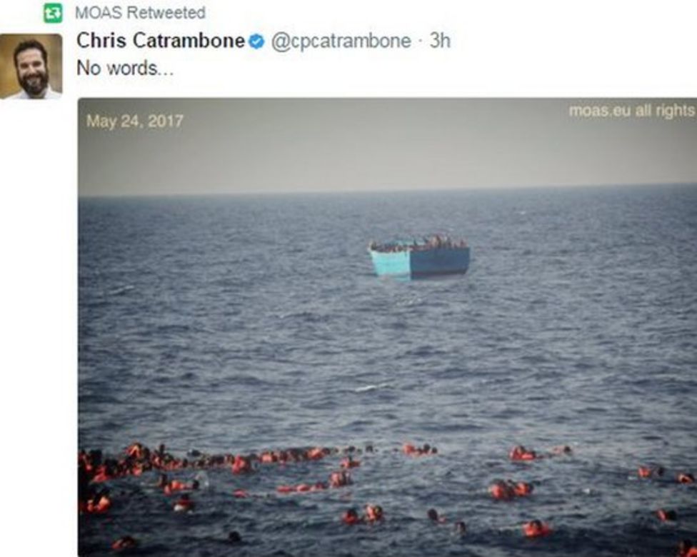 Migrant crisis: Mediterranean rescue as 34 drown - BBC News