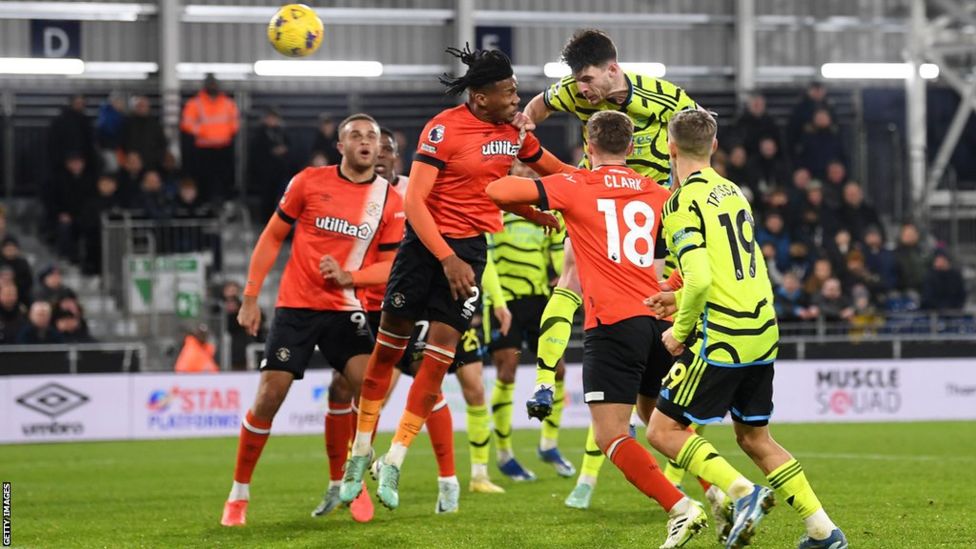 Luton Town 3-4 Arsenal: Last-gasp Declan Rice goal snatches win for ...
