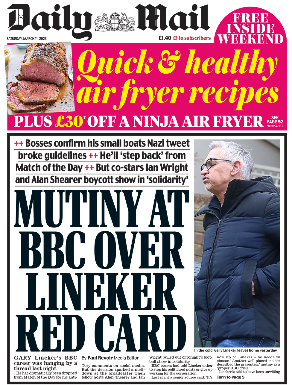 BBC faces 'revolt' over Lineker as stars walk out - BBC News