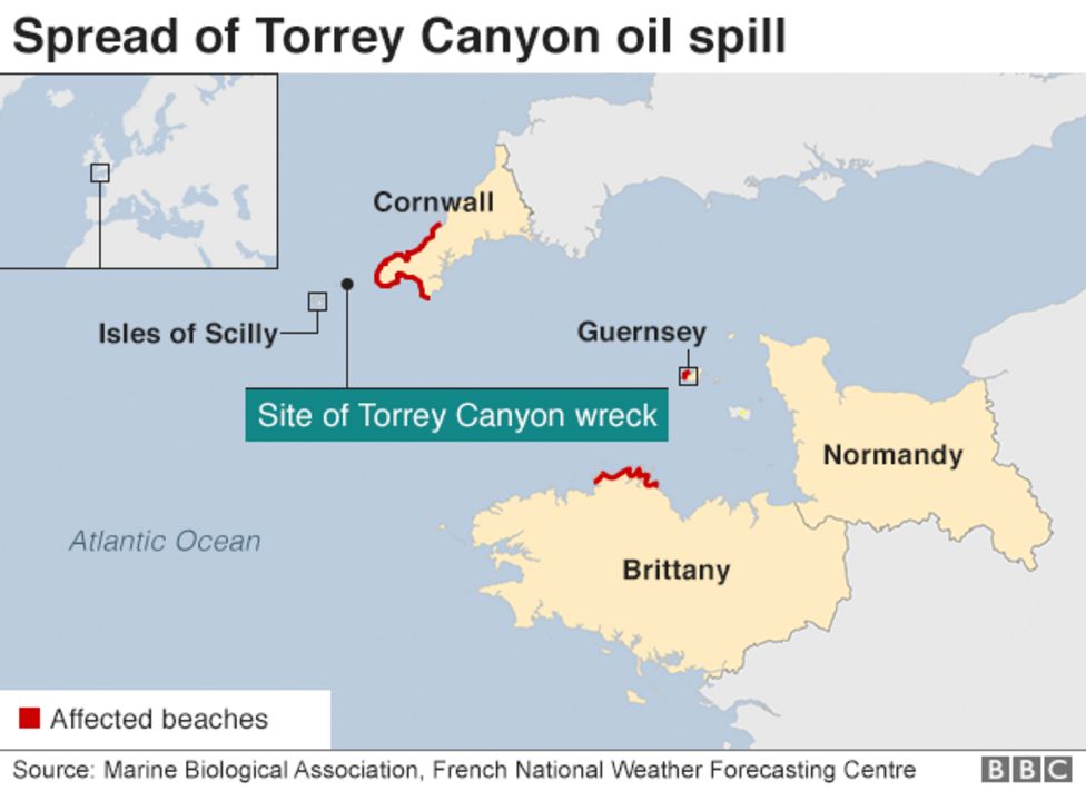 Torrey Canyon oil spill: The day the sea turned black - BBC News