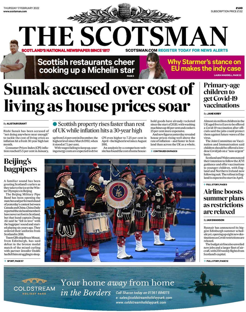 Scotland's papers: Queen's anguish and rising prices - BBC News
