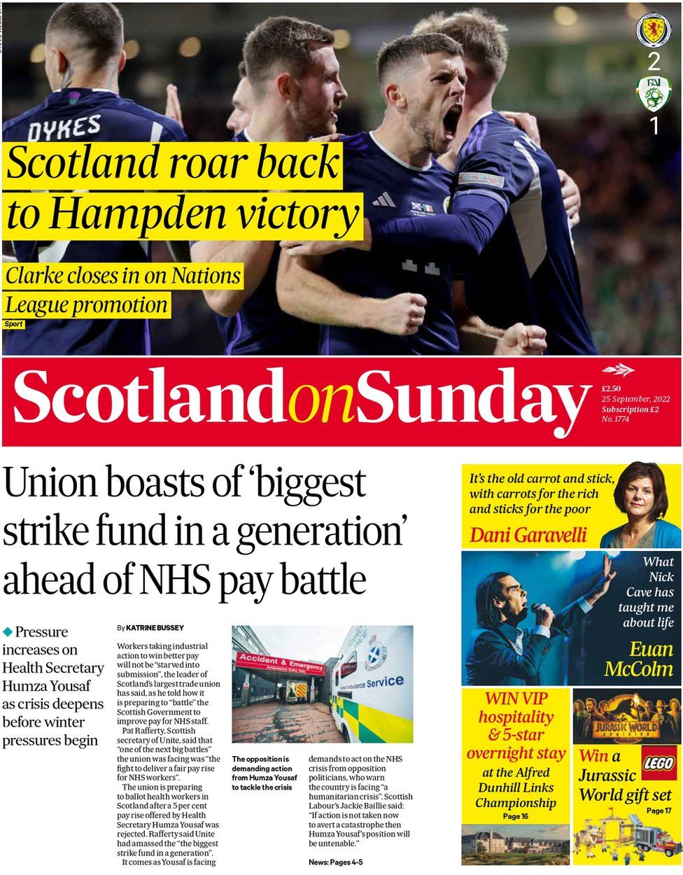 Scotland's papers: Tax warning and Hampden victory - BBC News