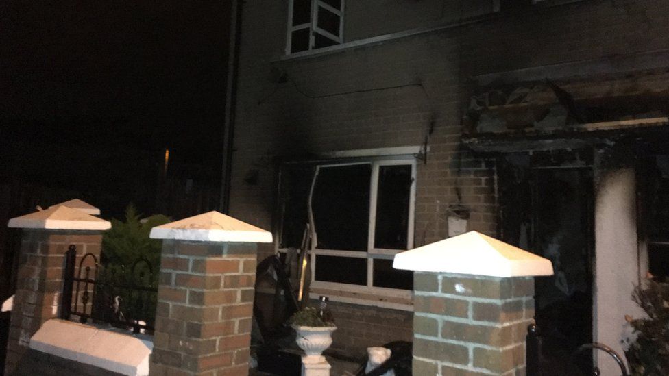 Home 'gutted' in west Belfast arson attack - BBC News