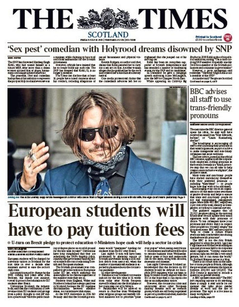 Scotland's papers: Lockdown 'milestone' and Beattie tributes - BBC News