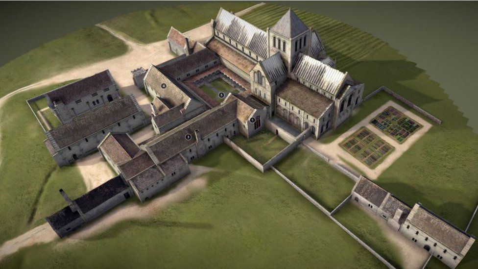 Medieval Bacton priory brought to life with 3D modelling - BBC News