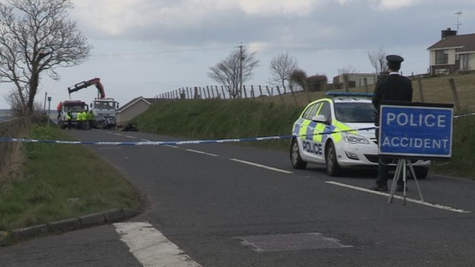 Four arrested over Ballycastle fatal crash - BBC News