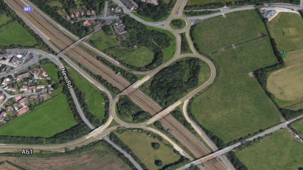 M1 development project at junction 36 near Hoyland - BBC News